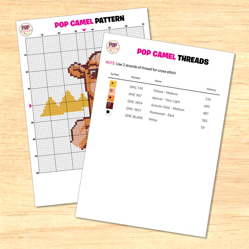 Camel Cross Stitch Pattern: Beginner Needlepoint DIY (PDF Pattern) - Etsy