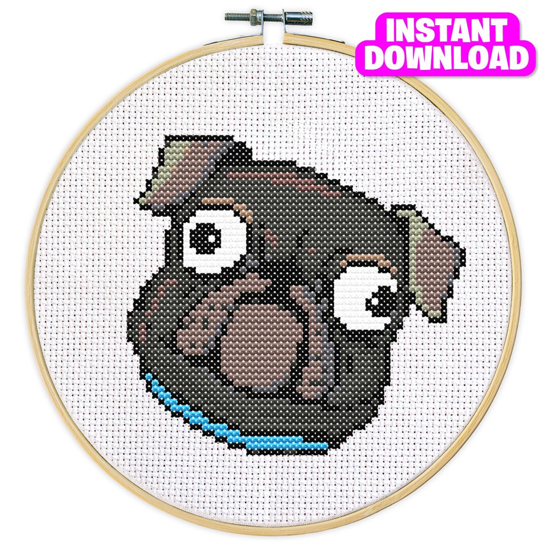 Pug Digital PDF Cross Stitch Pattern - Cute DIY Craft - Counted Xstitch ...