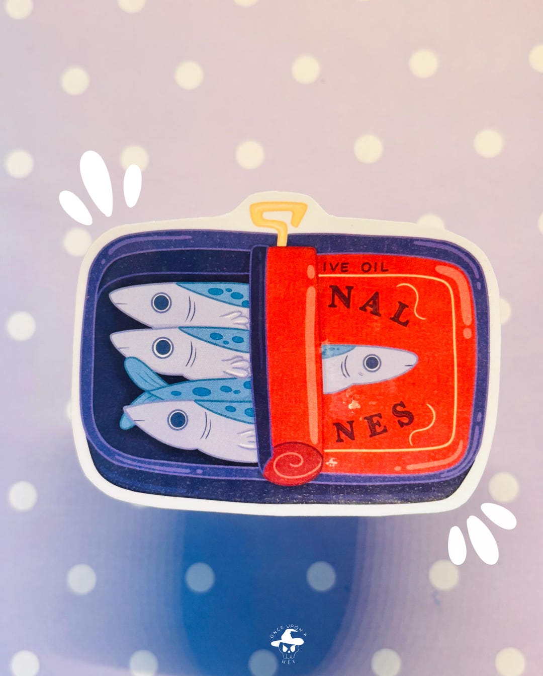 Cute Sardine Tin Sticker – Kawaii Fish Can Sticker Sticker – Funny ...