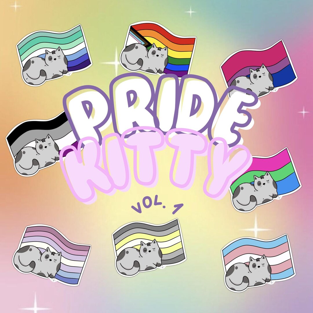 Pride Cats Sticker Set Vol. 1 | LGBTQ+ Cat Stickers | Cute Glossy ...