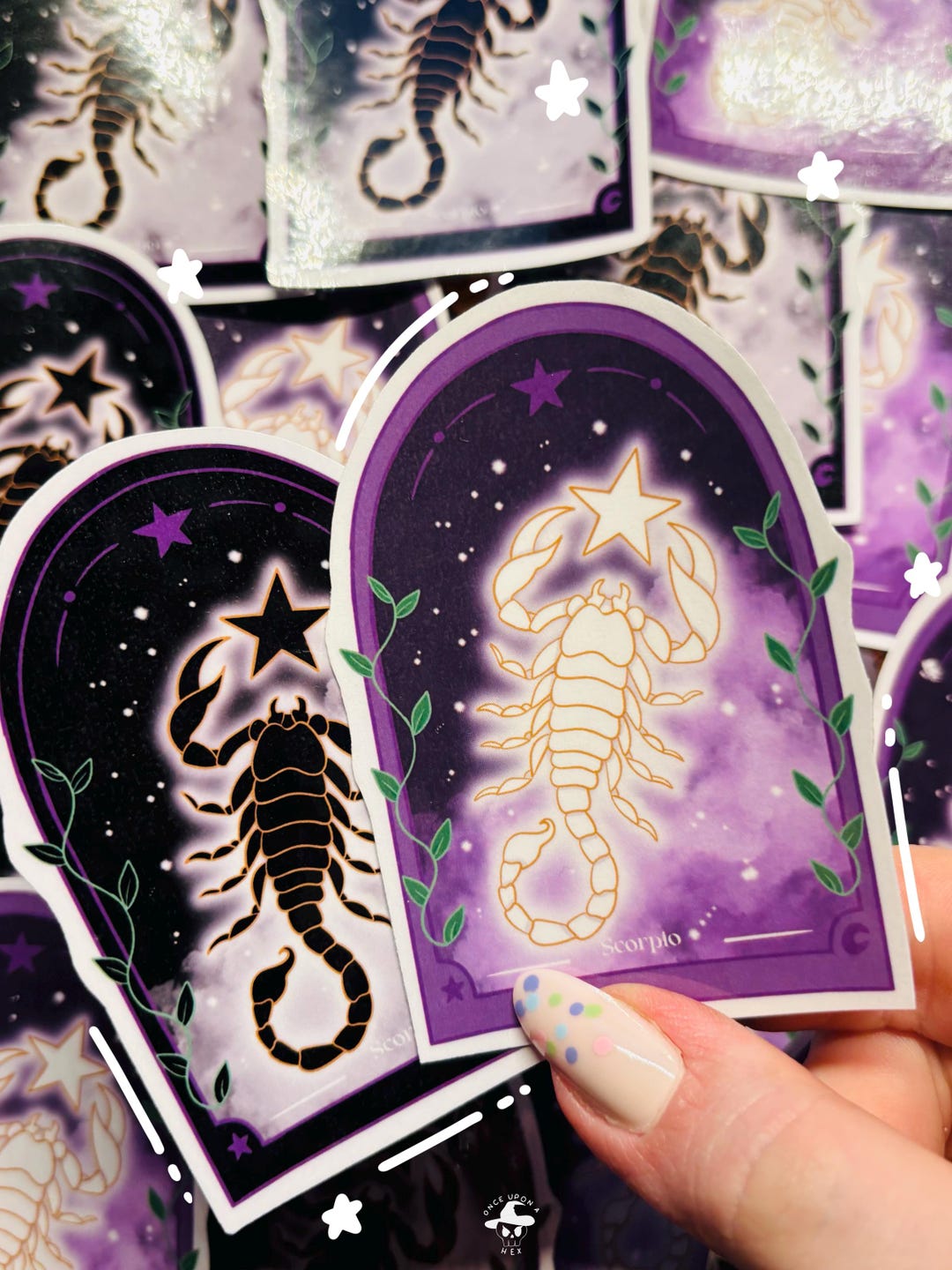 Scorpio Zodiac Sticker Set - Glossy Light & Dark Edition - Etsy