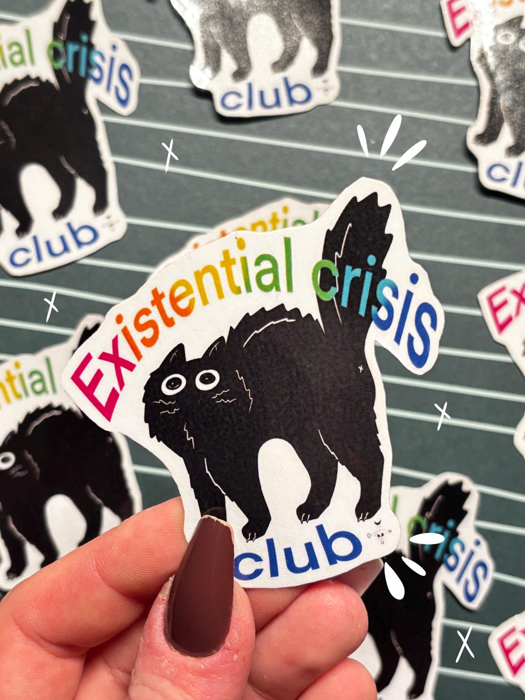 Existential Crisis Club Sticker - Glossy Dark Humor Sticker - Etsy