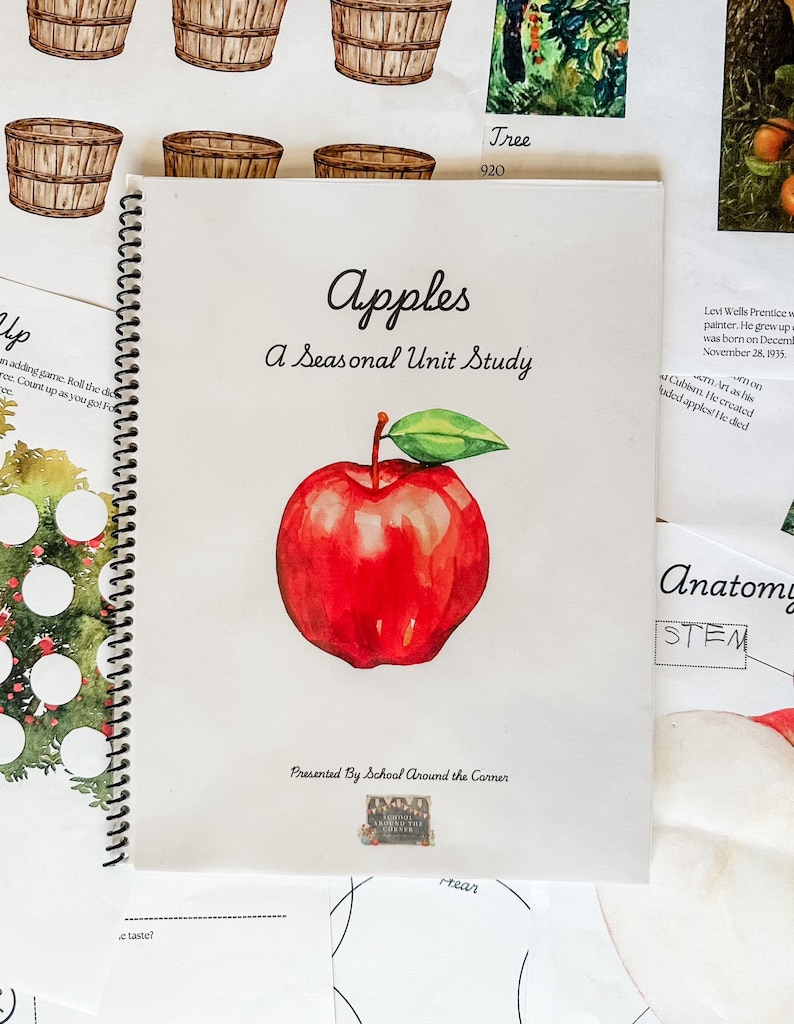 Digital Apple Unit Study, Apple Bundle, Fall Learning, Downloadable ...
