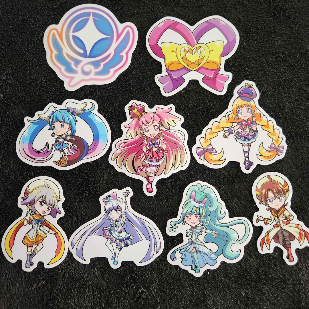 Wonderful Precure and Sky Precure Stickers- 2.5 Inch Colorful Magical ...