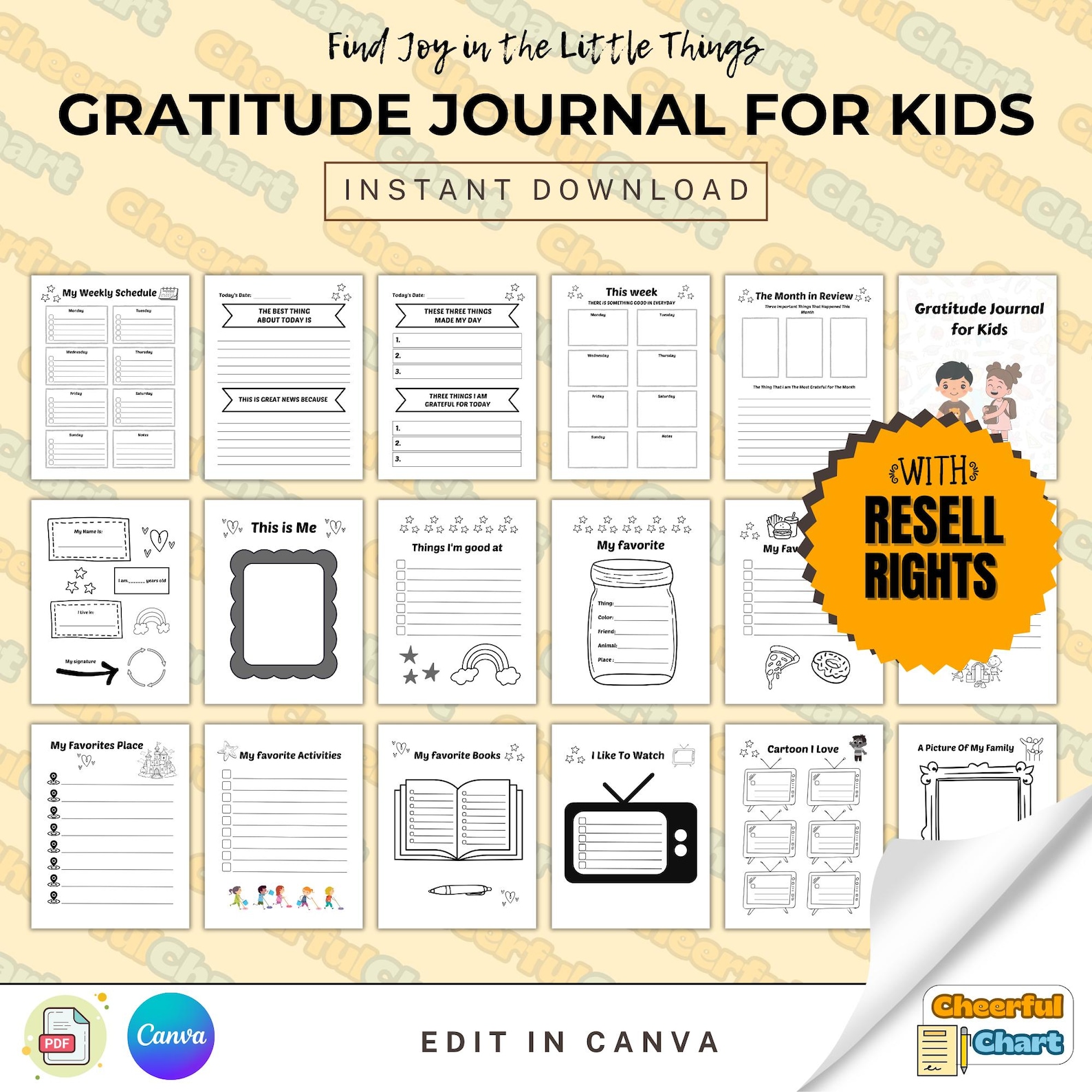 Editable Gratitude Journal for Kids – Daily Prompts & Activities ...