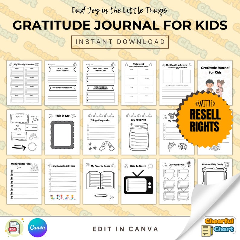 Editable Gratitude Journal for Kids – Daily Prompts & Activities ...