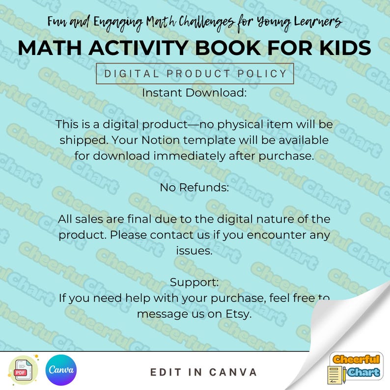Math Activity Book for Kids - Etsy