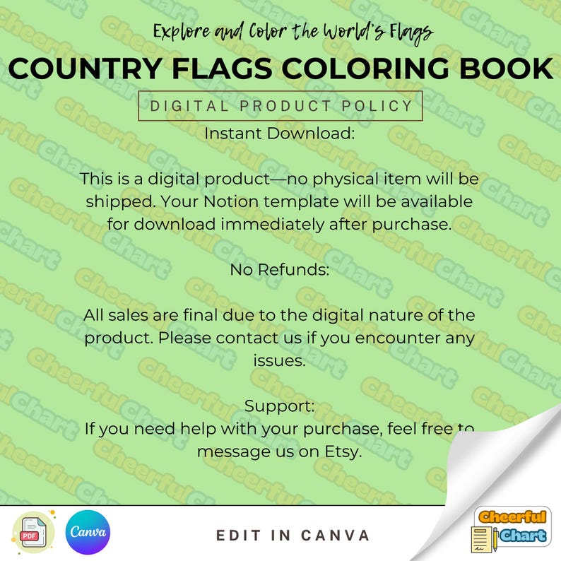 Country Flags Coloring Book - Etsy