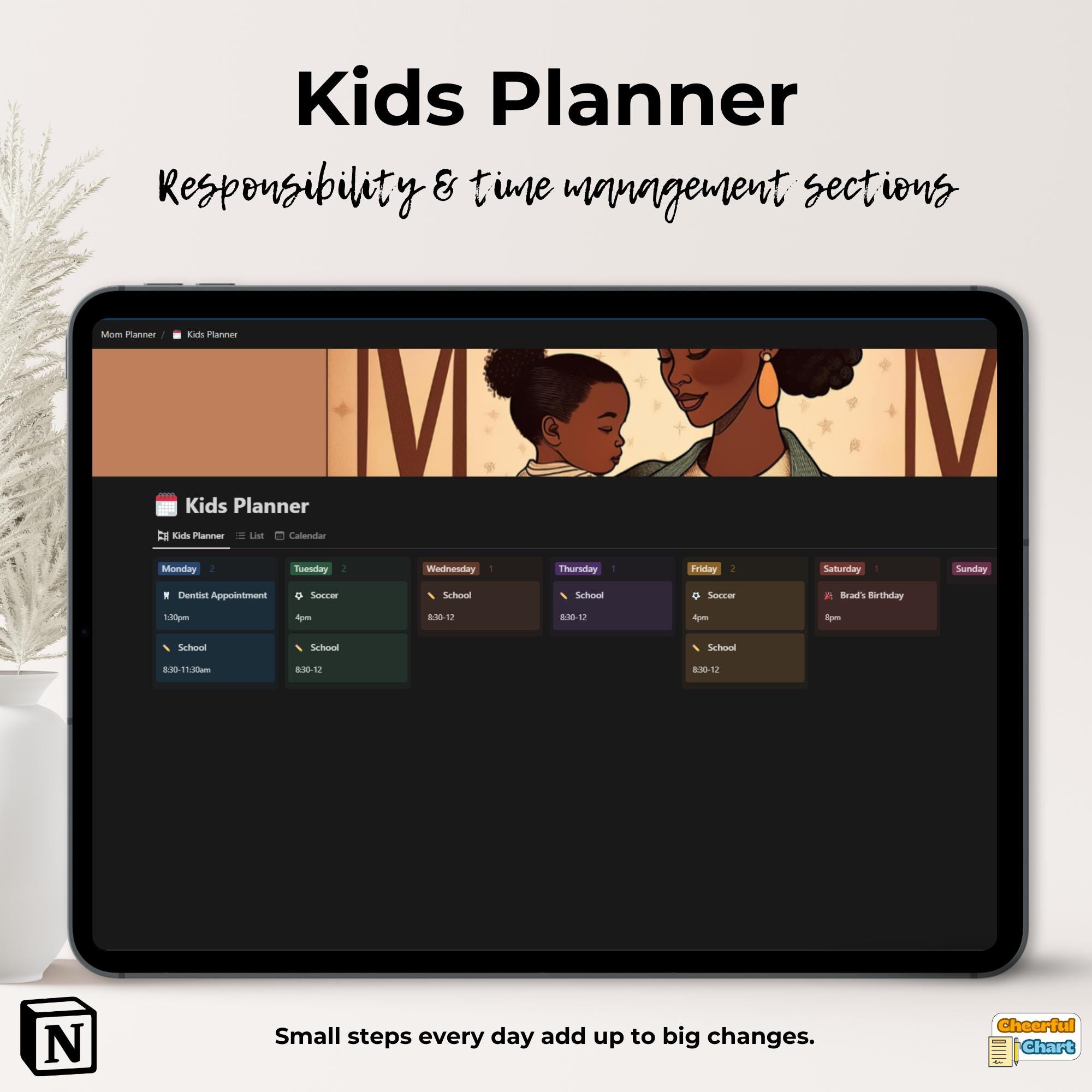 Notion Planner for Mom Template, Family Notion Template | Habit Tracker ...