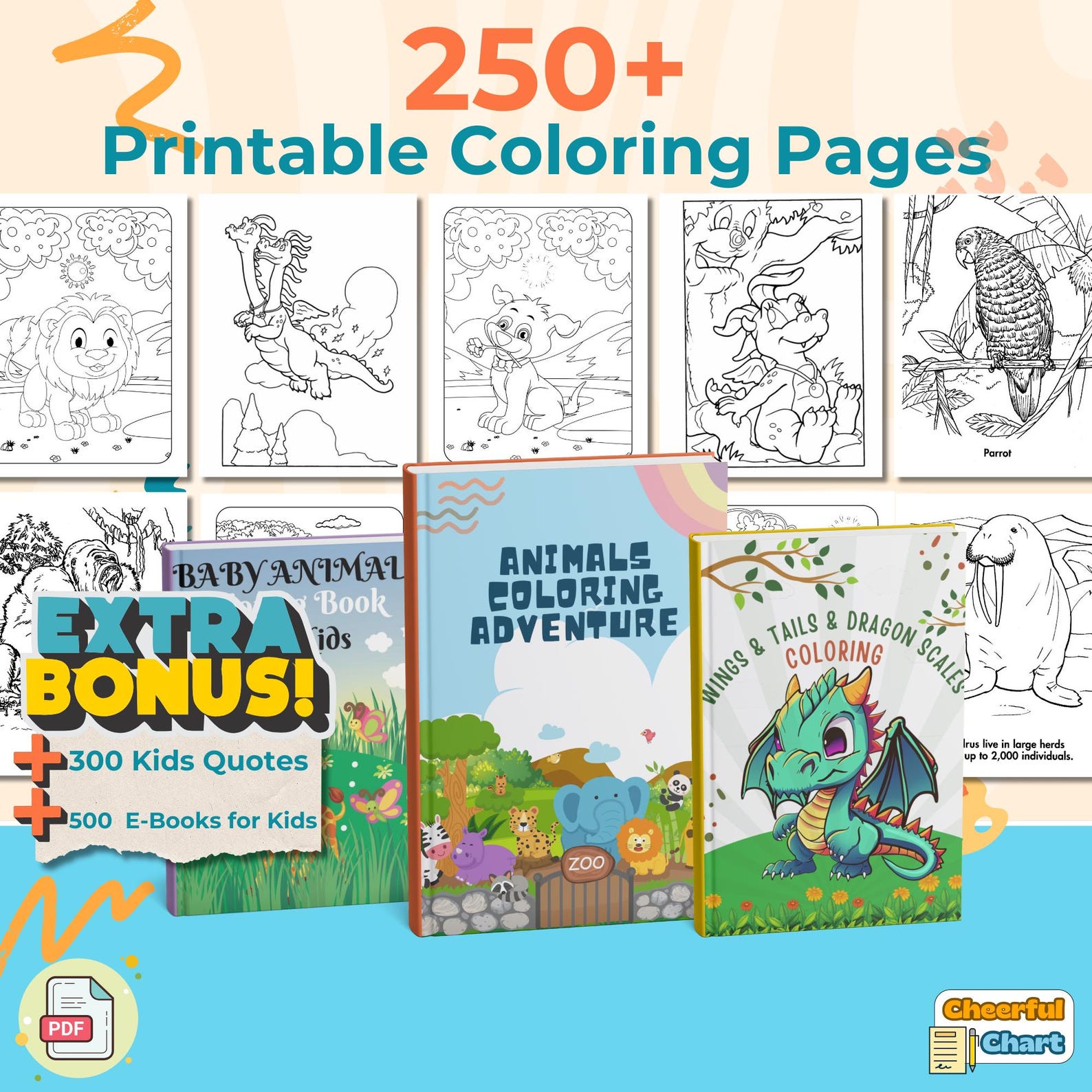 250 Printable Coloring Pages, Educational Printables, Busy Books ...