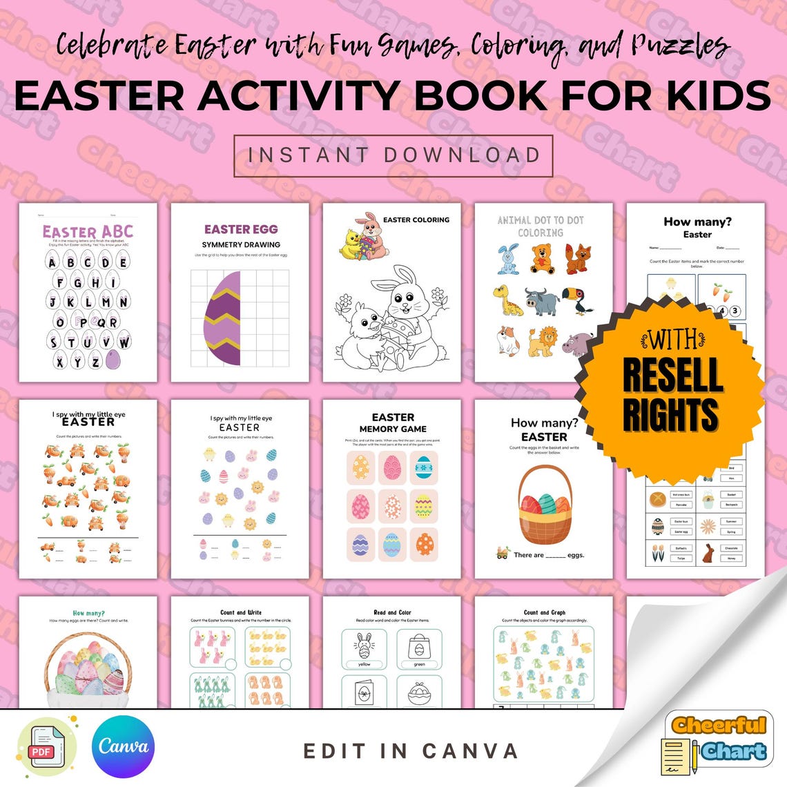 Easter Activity Book for Kids, Easter Activity Pack - 82 Page Kids ...
