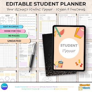 Academic Planner | Student Planner | Assignment Tracker to Do List ...
