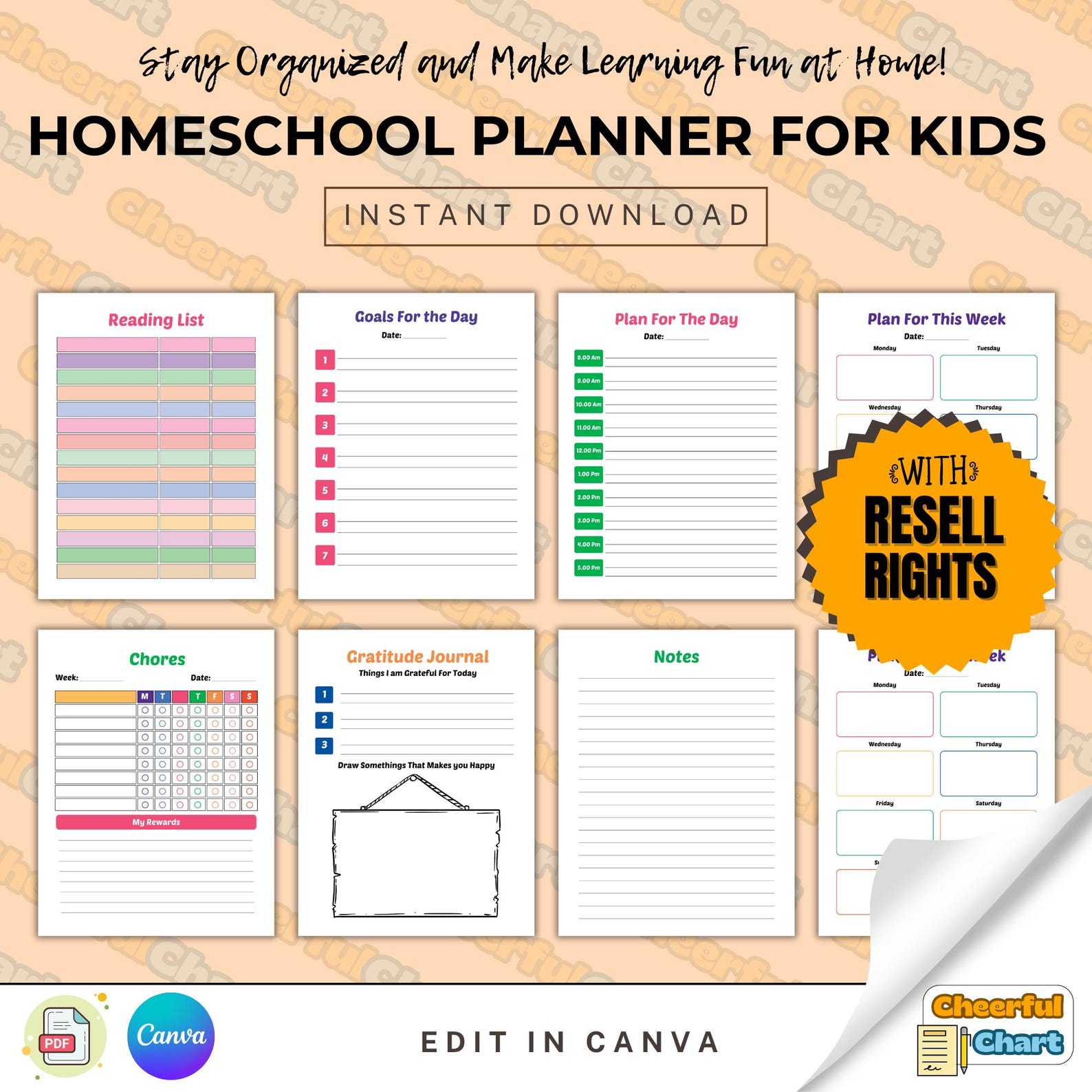 Homeschool Planner for Kids,homeschool Planner Printable | PLR ...