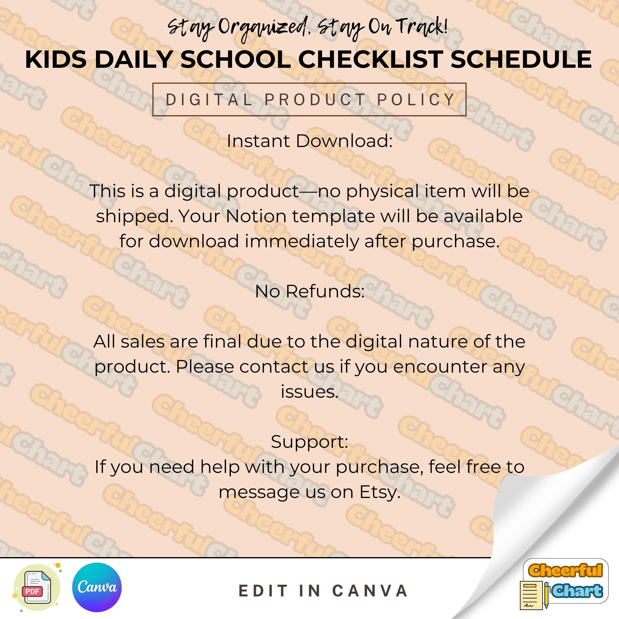 Editable Kids Daily Schedule, PLR and MRR Template – Personalized ...