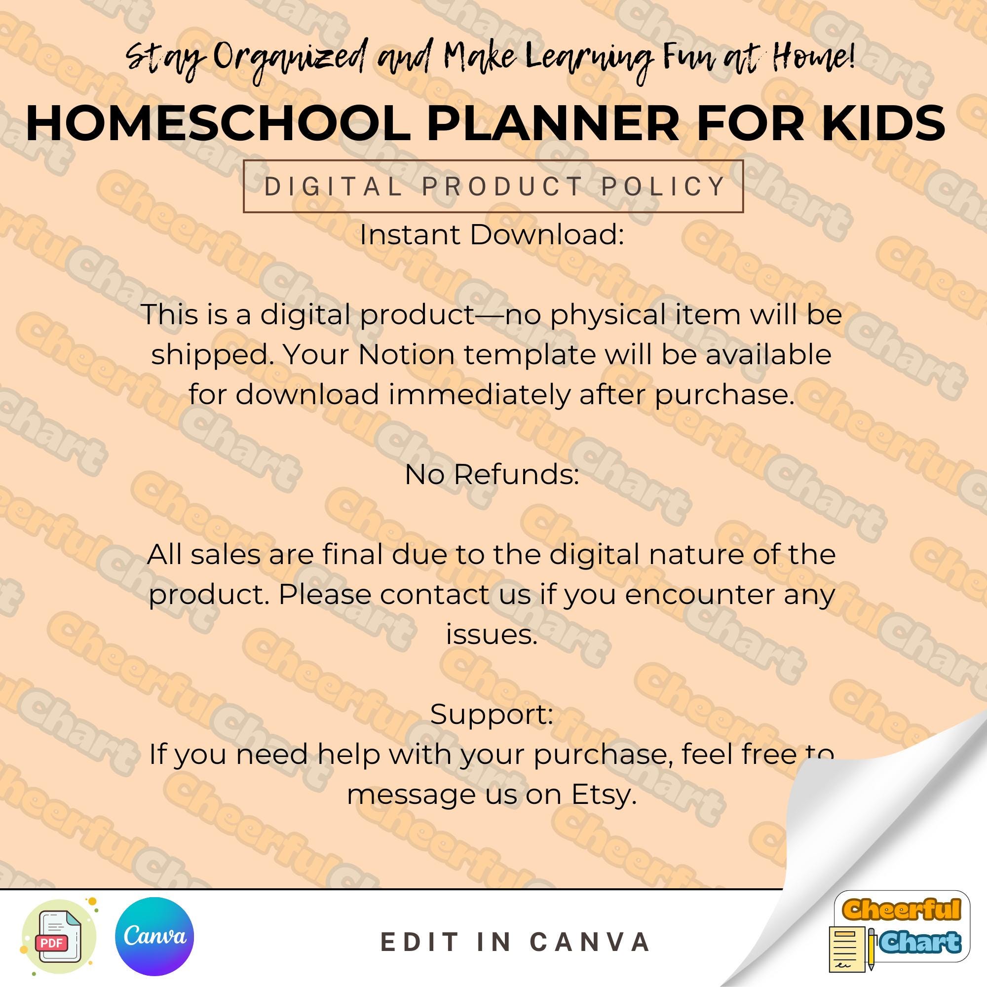 Homeschool Planner for Kids,homeschool Planner Printable | PLR ...