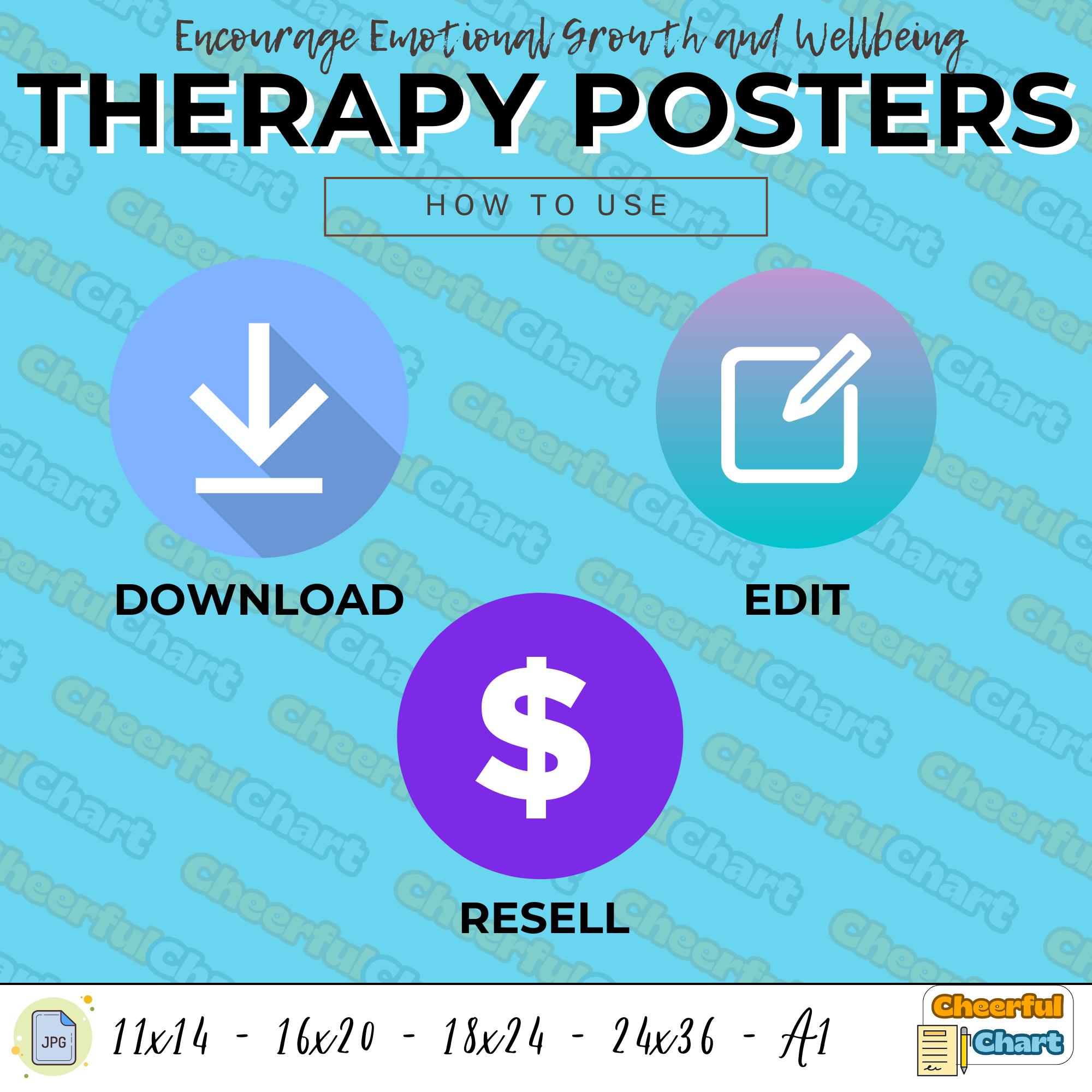 Therapy Posters, Therapy Quotes, Therapist, Counselor Office Decor Wall ...