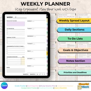 Academic Planner | Student Planner | Assignment Tracker to Do List ...