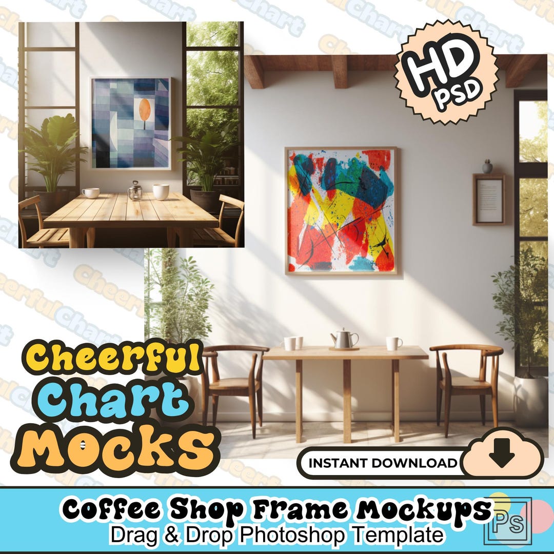 Coffee Shop Themed Frame Mockups - Etsy