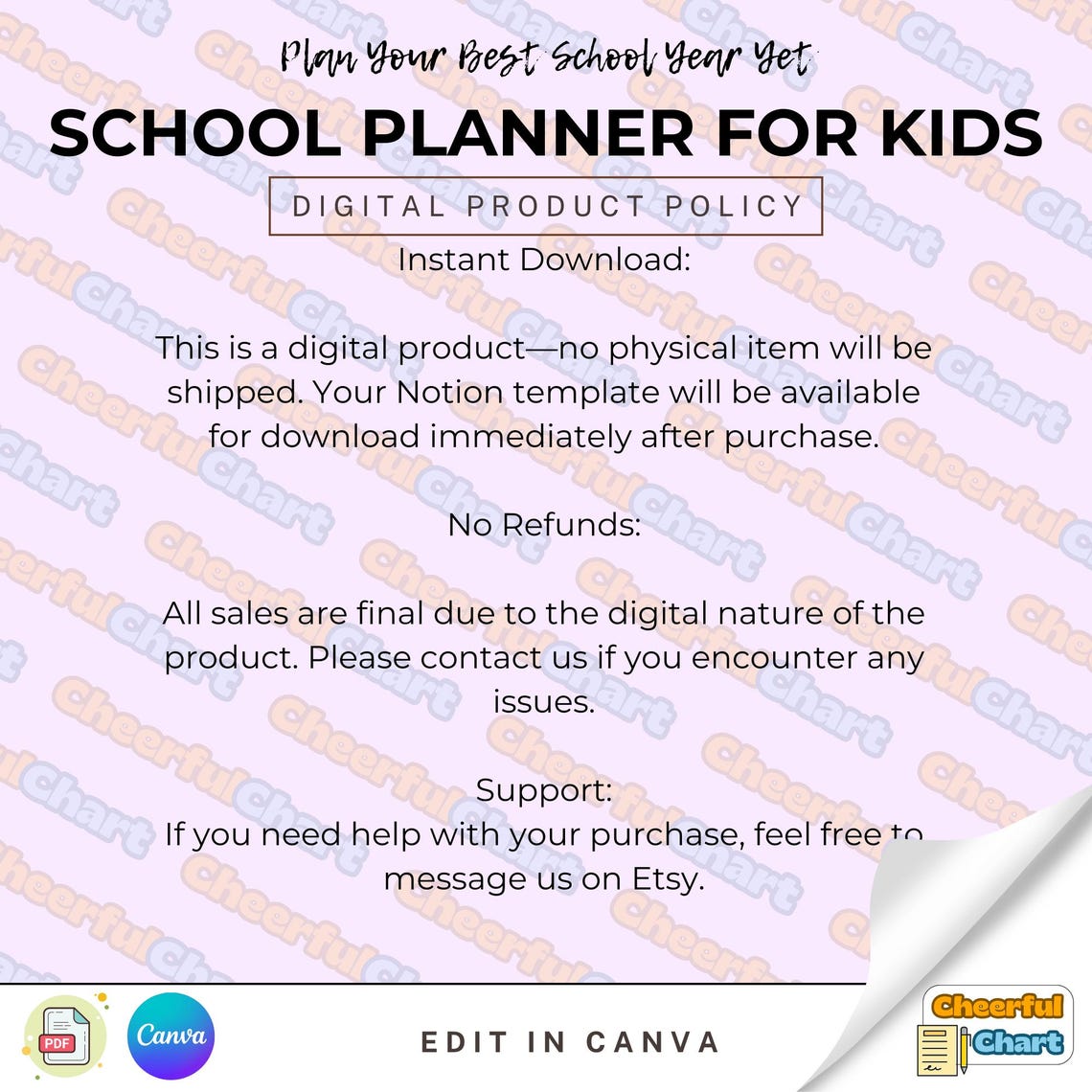 Editable Kids School Planner – Printable Study Calendar With Homework ...