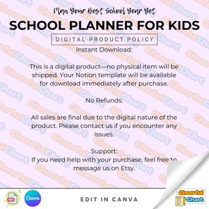 Editable Kids School Planner – Printable Study Calendar With Homework ...