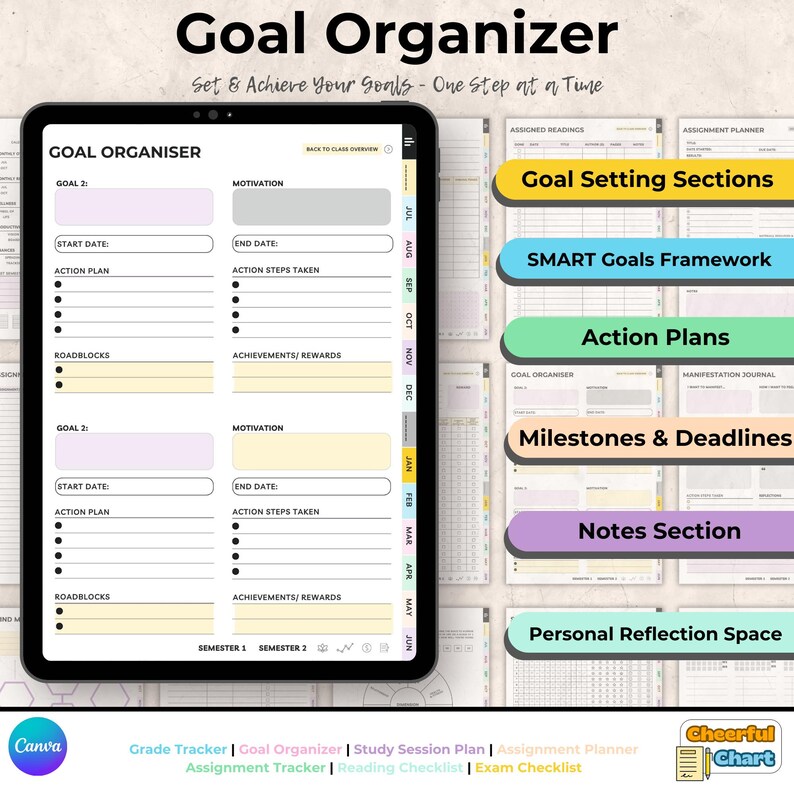 Academic Planner | Student Planner | Assignment Tracker to Do List ...