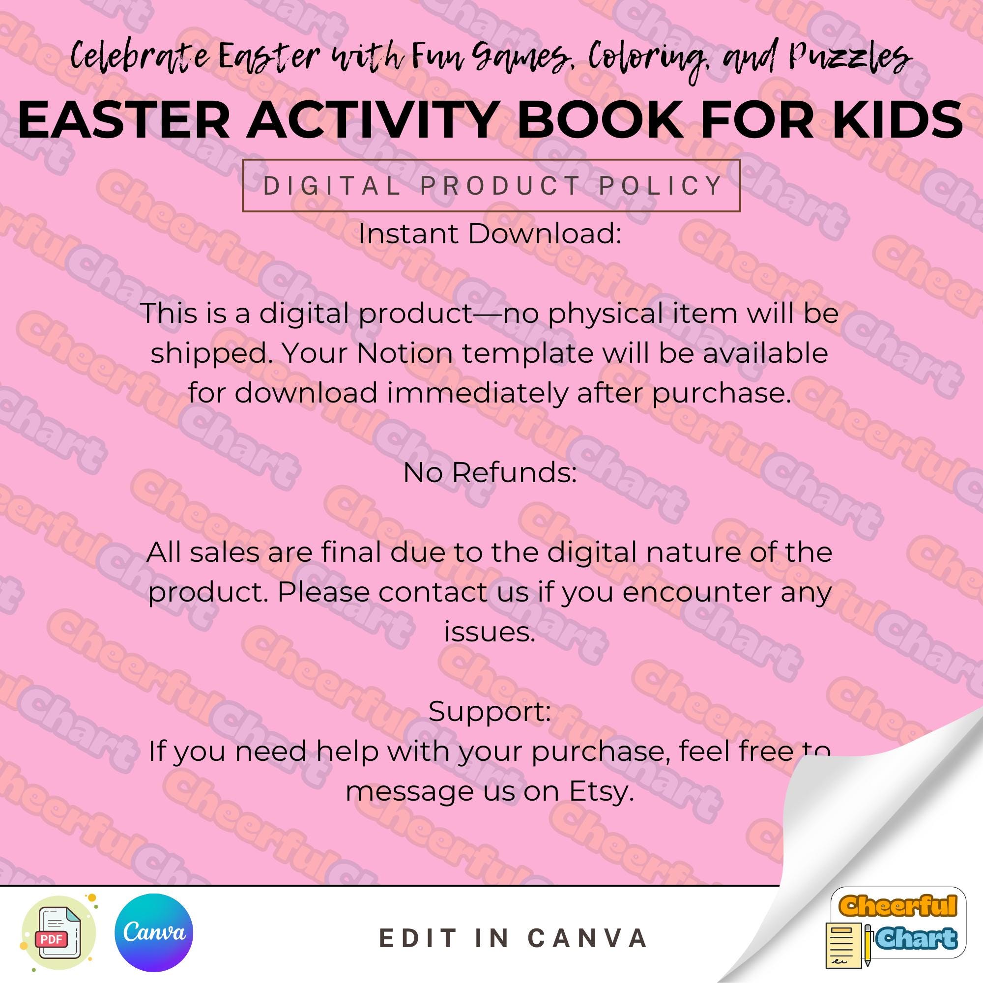 Easter Activity Book for Kids, Easter Activity Pack - 82 Page Kids ...