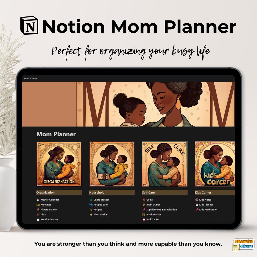 Notion Planner for Mom Template, Family Notion Template | Habit Tracker ...
