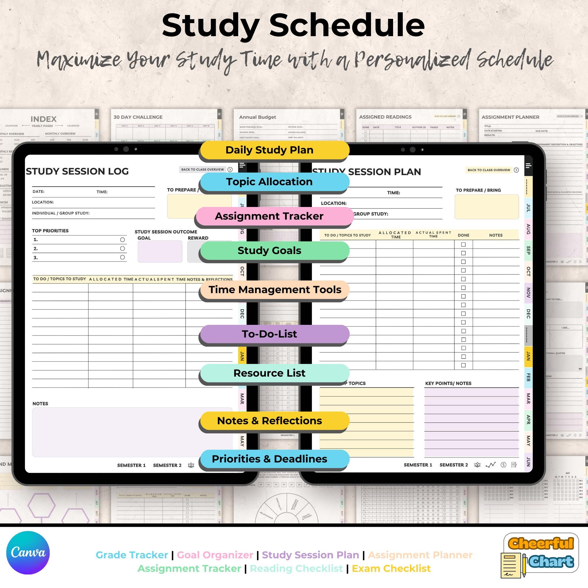 Academic Planner | Student Planner | Assignment Tracker to Do List ...