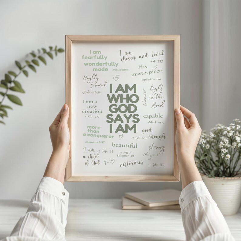 Sage Green Scripture Wall Art – Christian Printable for Teen Girl ...