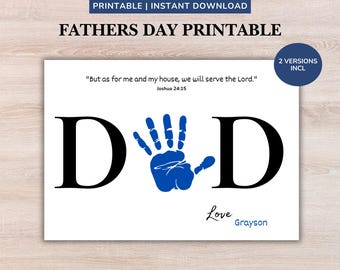 Father’s Day Bible Handprint Craft for Kids | Christian Dad Gift ...