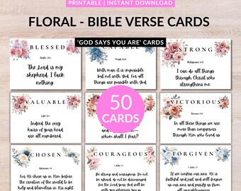 Bible Verse Cards Printable |scripture Cards Printable| Christian ...