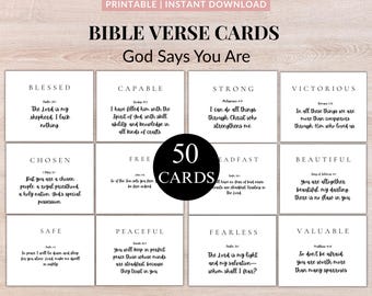 Bible Verse Cards Printable |scripture Cards Printable| Christian ...