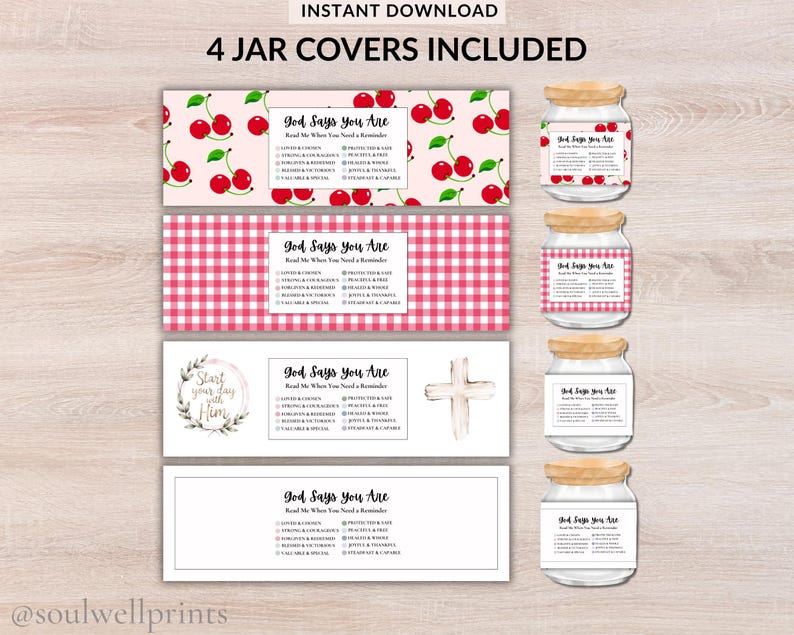 DIY Bible Verse Jar Printable | God Says You Are Cards | Color-coded ...