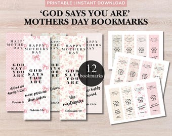 Christian Mothers Day Floral Bookmark Church Gift Tag for Mothers ...