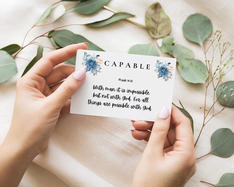 50 Bible Verse Cards Printable | Inspirational Scripture Cards ...
