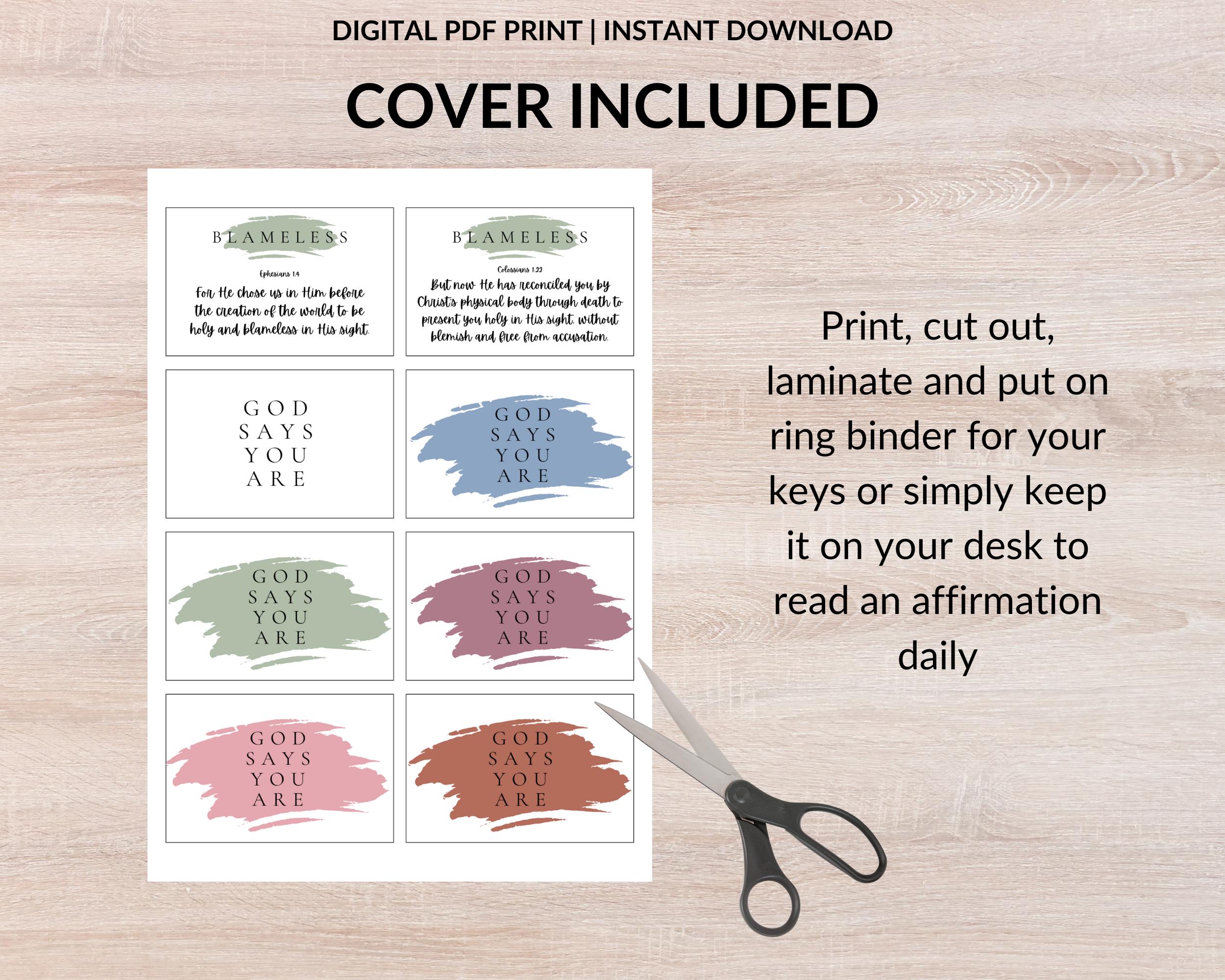 50 Bible Verse Cards Printable | Inspirational Scripture Cards ...