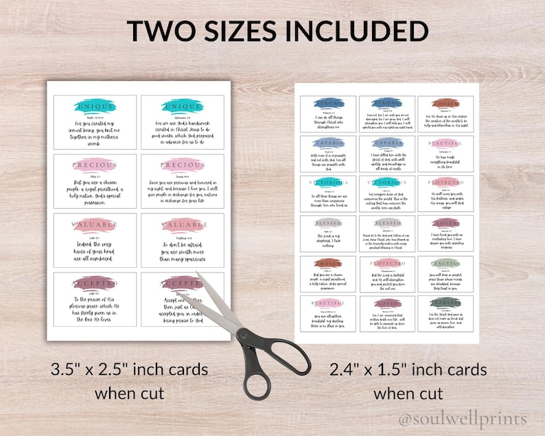 50 Bible Verse Cards Printable | Inspirational Scripture Cards ...
