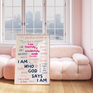 Positive Affirmations Poster Tween Girl, Printable Anxiety Relief ...