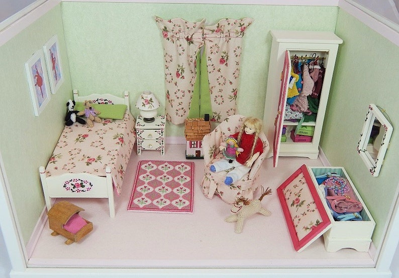 Dollhouse Miniature Handmade Ooak Young Girls Bedroom Interactive Etsy