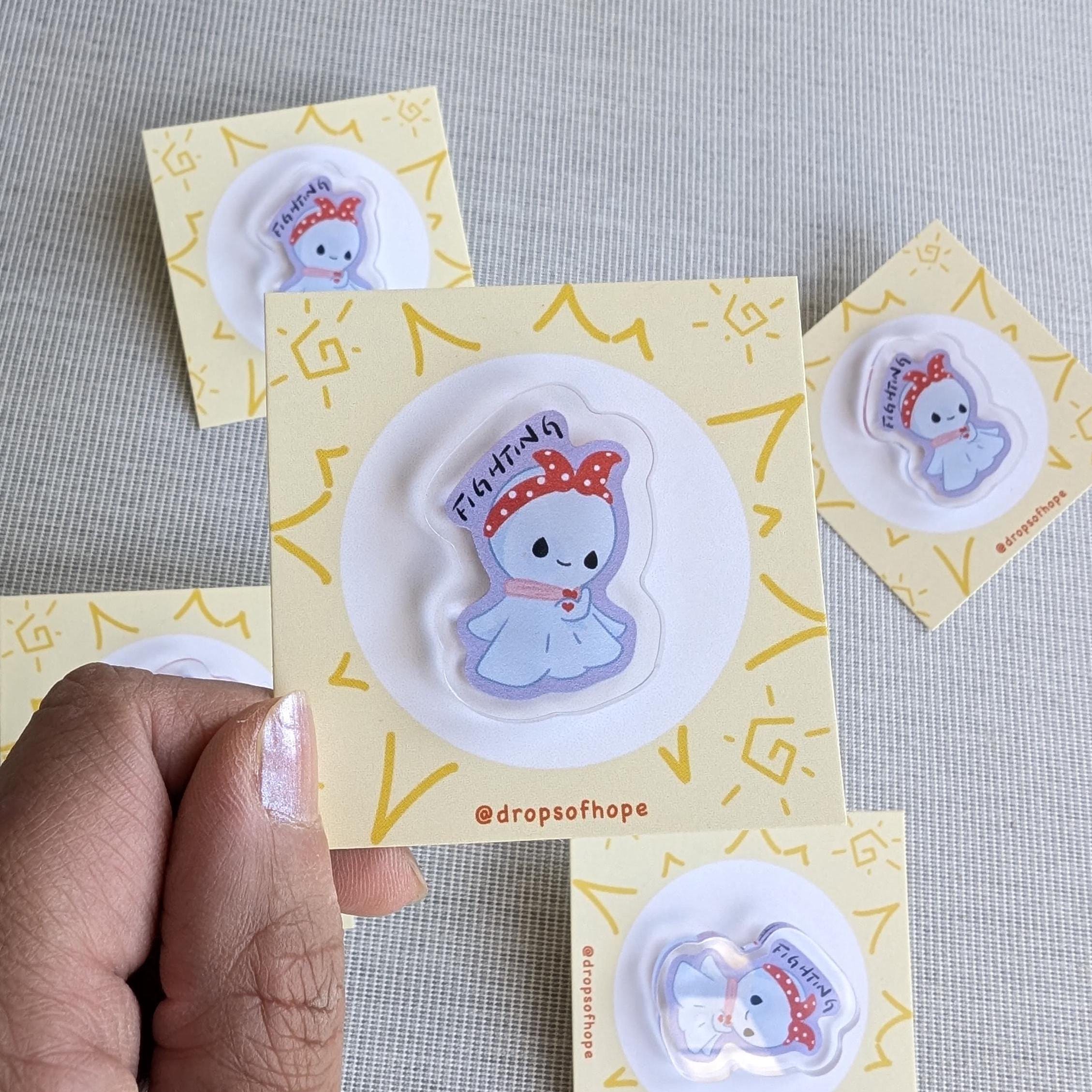 Rosie the Riveter Fighting Pins, Kawaii Japanese Themed Pins, Original ...