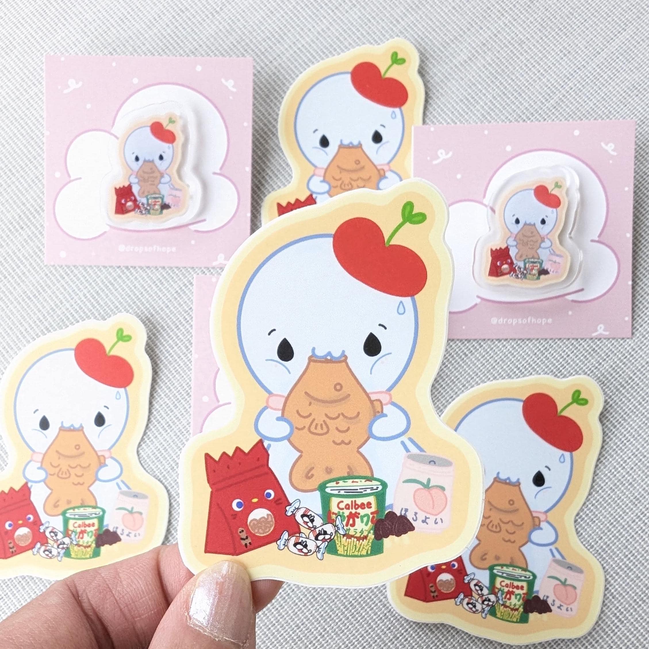 Kawaii Japanese Foodie Pins, Cute Teru Teru Bozu Pins, Custom Design ...