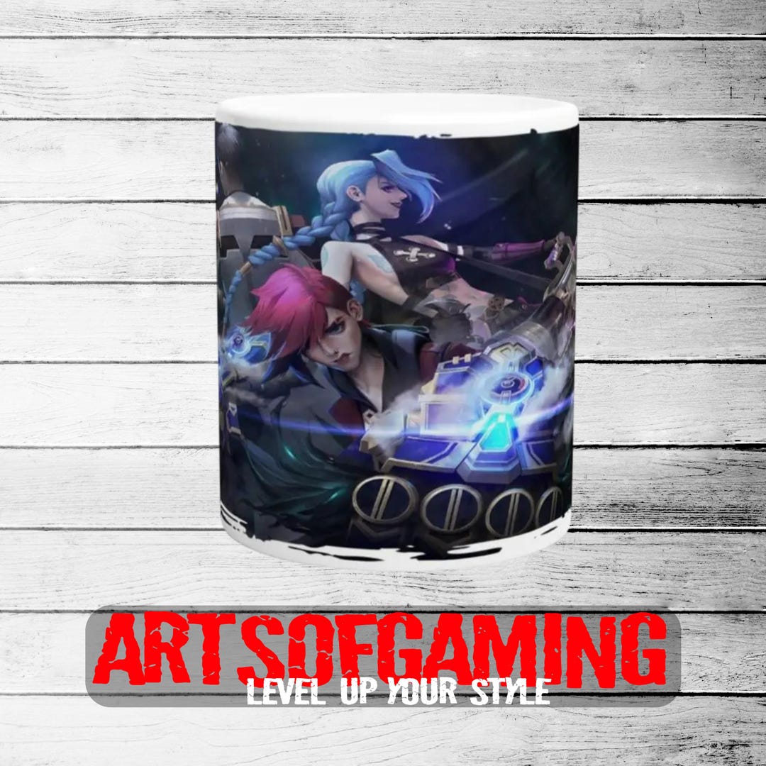 Limited White Gaming Mug Jinx Jayce and Vi / Violet 11oz / 0.33l - Etsy