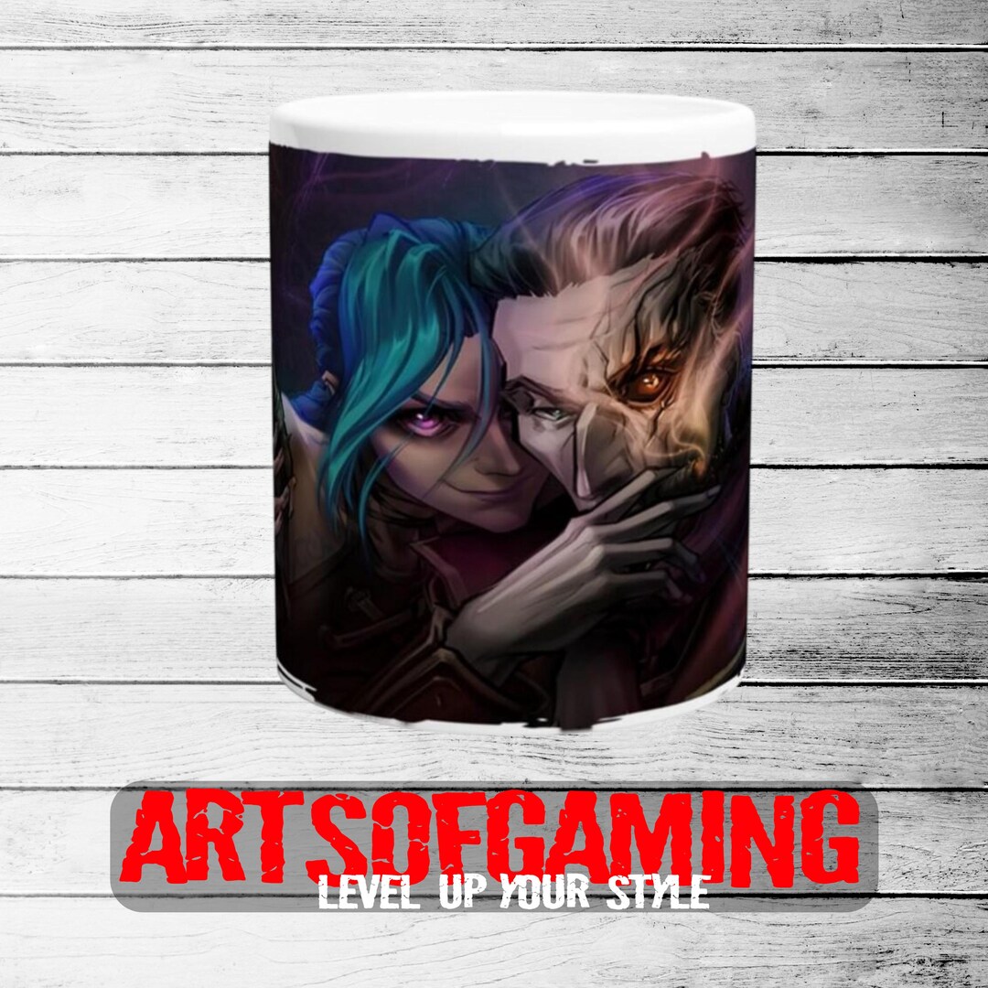 Limited White Gaming Mug Jinx and Silco (11oz / 0.33l) - Etsy