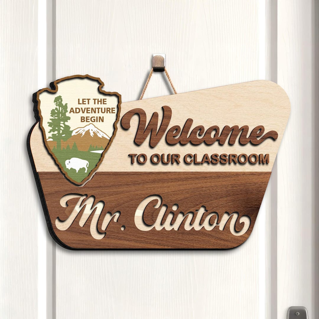 Personalized Teacher Door Sign: National Park Classroom Decor - Etsy