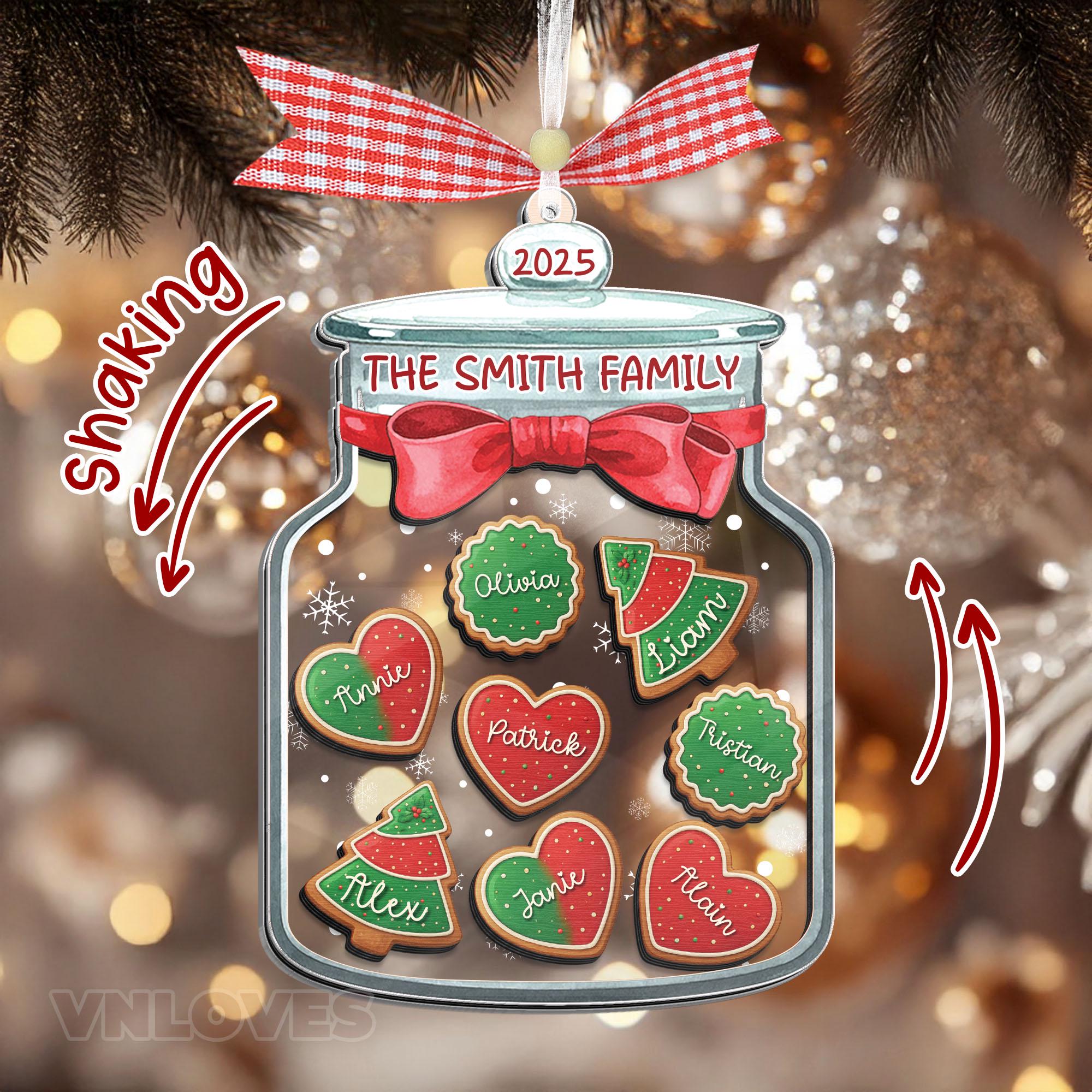 Personalized Family Cookie Jar Ornament 2025, Custom Christmas Tree ...