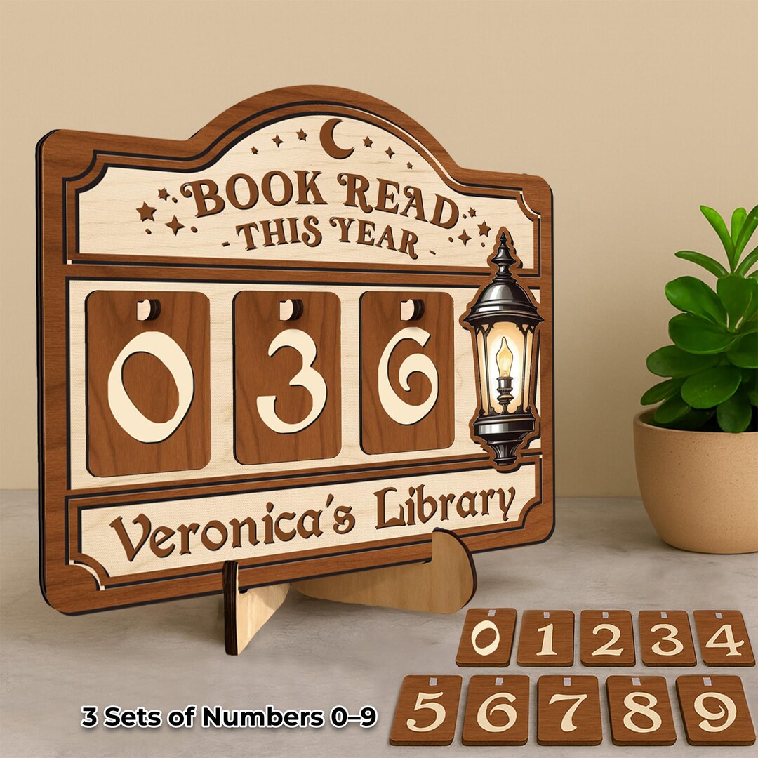 Personalized Books Read Tracker, Wooden Reading Log Sign, Books Read ...