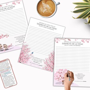 Spanish Letter Writing Paper: Floral Stationery Set (printable PDF ...