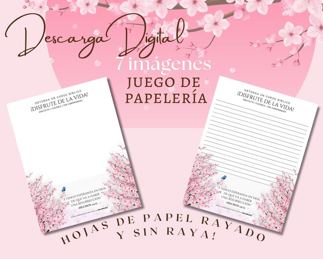 Jw SPANISH Letter Writing Paper Spanish Jw Printable Letter Writing ...