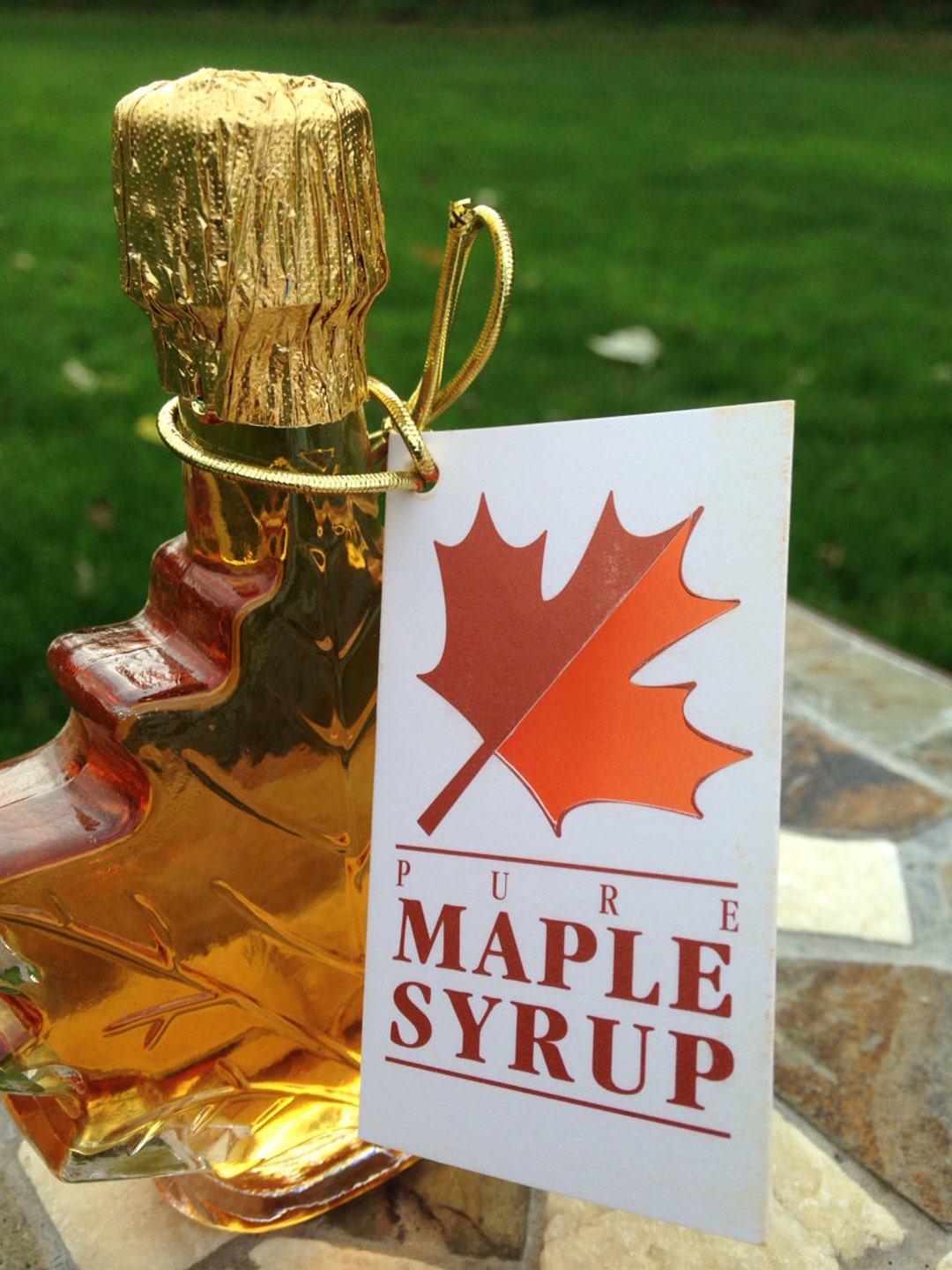 FREE SHIPPING 100% Pure Vermont Maple Syrup in Decorative GLASS Maple ...