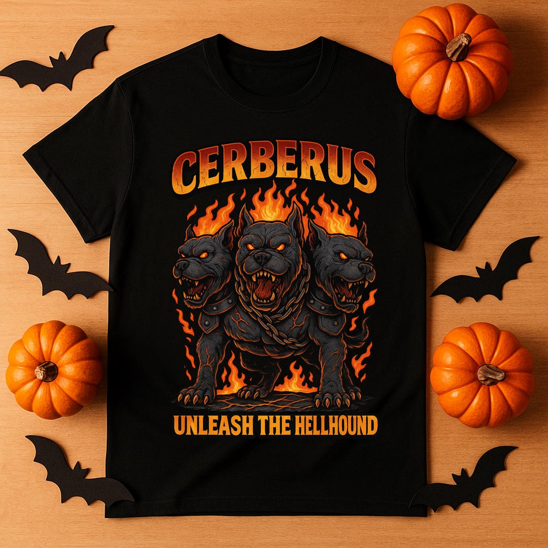 Cerberus Hellhound Halloween PNG | Three-headed Demon Dog Clipart ...